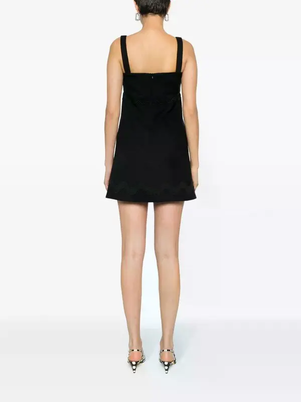 PATOU Bow-neckline Tweed Mini Dress
