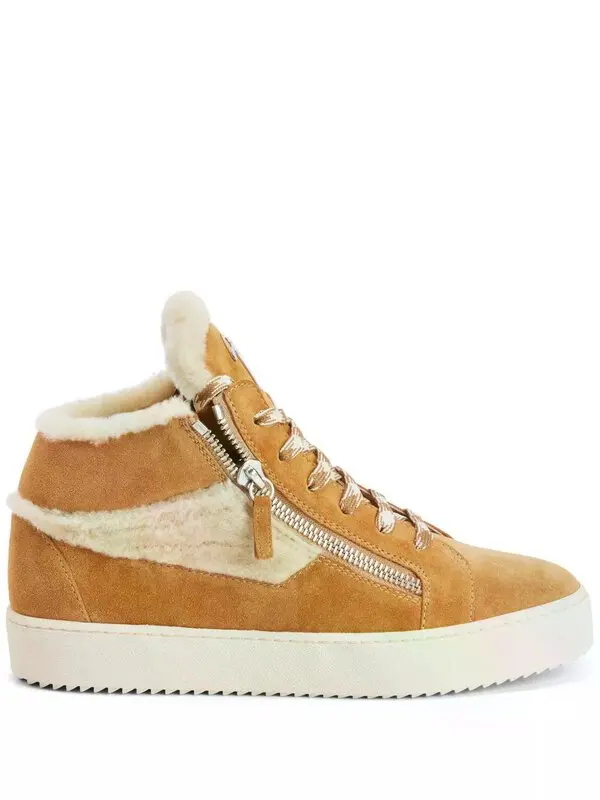 GIUSEPPE ZANOTTI Kriss Ice Velour Sneakers - Brown