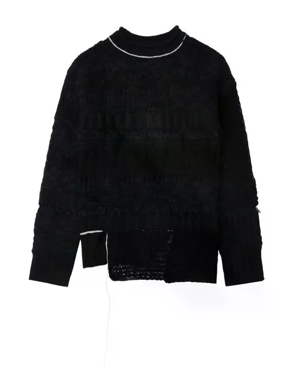 Y’s Contrast Stitching Jumper