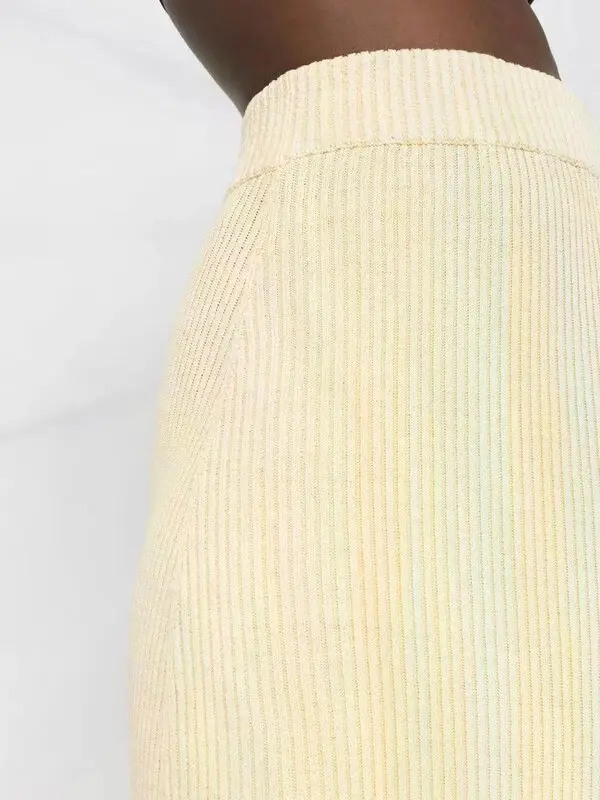 JIL SANDER Snap-button Rib-knit Maxi Skirt