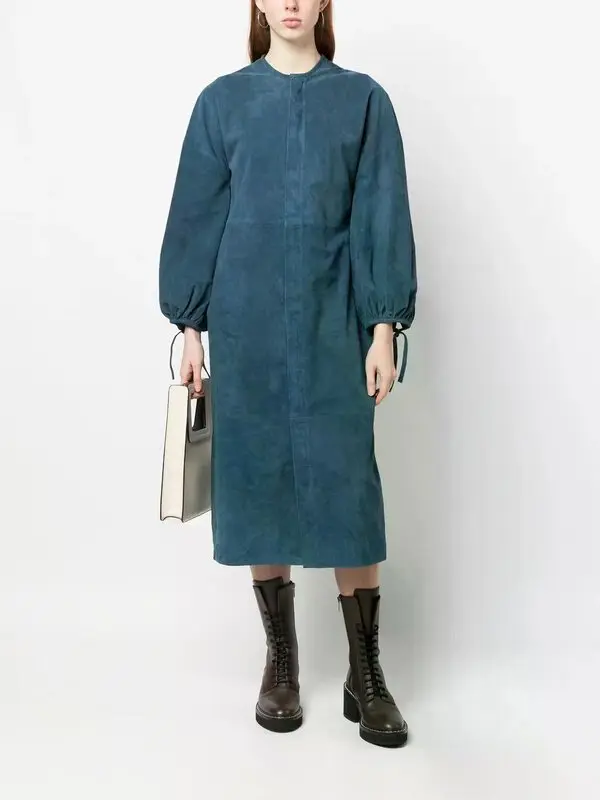PAULA Long Puff Sleeves Midi Dress