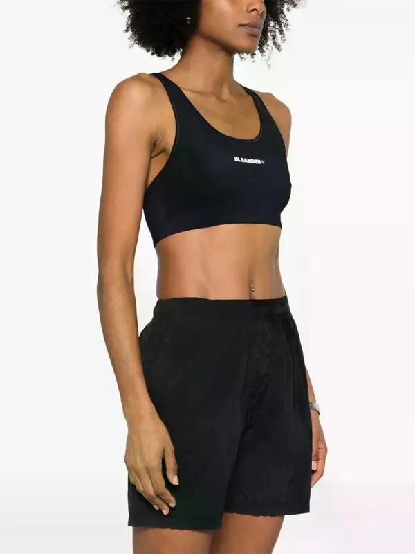 JIL SANDER Logo-print Sports Bra - Blue