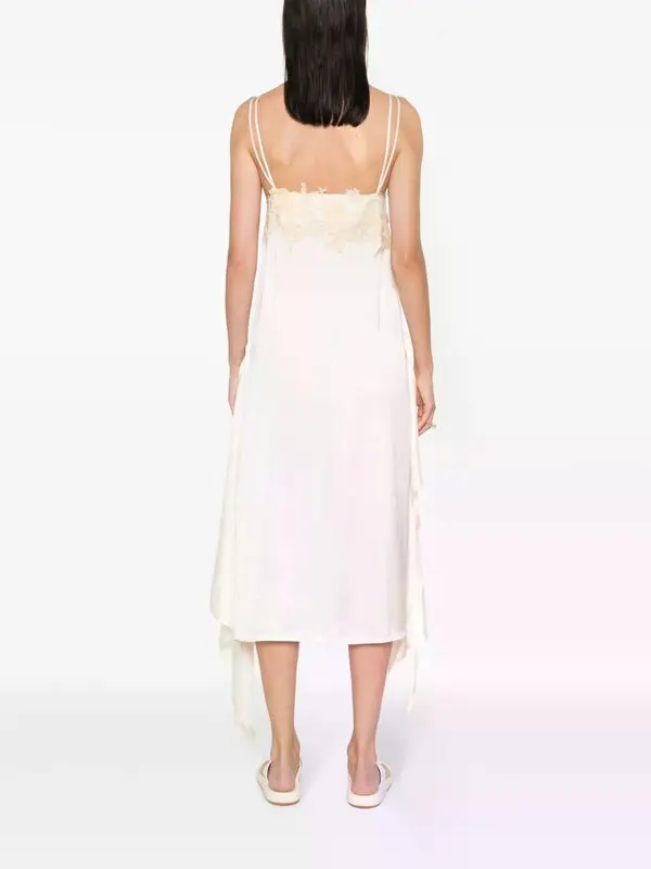 Plan C Floral-lace Satin Slip Dress