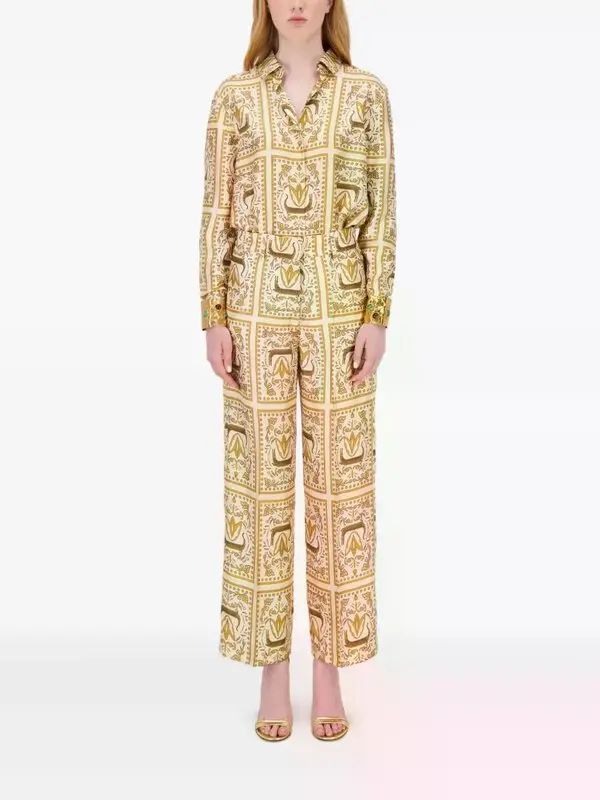 PAULA Silk Shirt With All-over Graphic Print