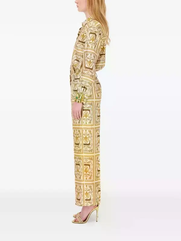 PAULA Silk Shirt With All-over Graphic Print