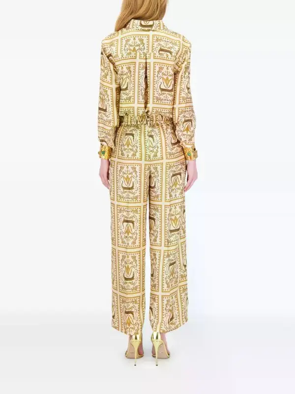 PAULA Silk Shirt With All-over Graphic Print
