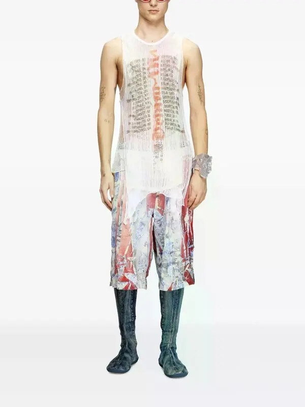 DIESEL® P-helge Printed Knee-length Shorts