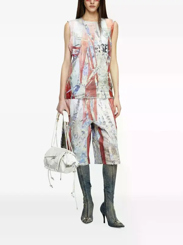 DIESEL® P-helge Printed Knee-length Shorts