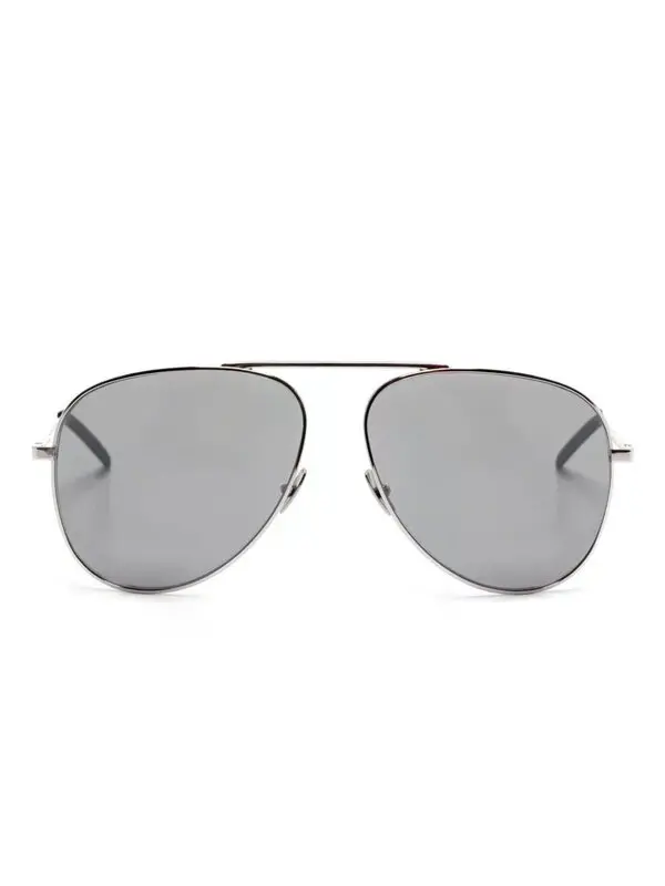 Saint Laurent Sl 800 Aviator Sunglasses - Silver