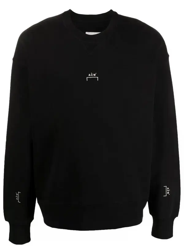 A-COLD-WALL* Logo-print Crew Neck Sweatshirt - Black
