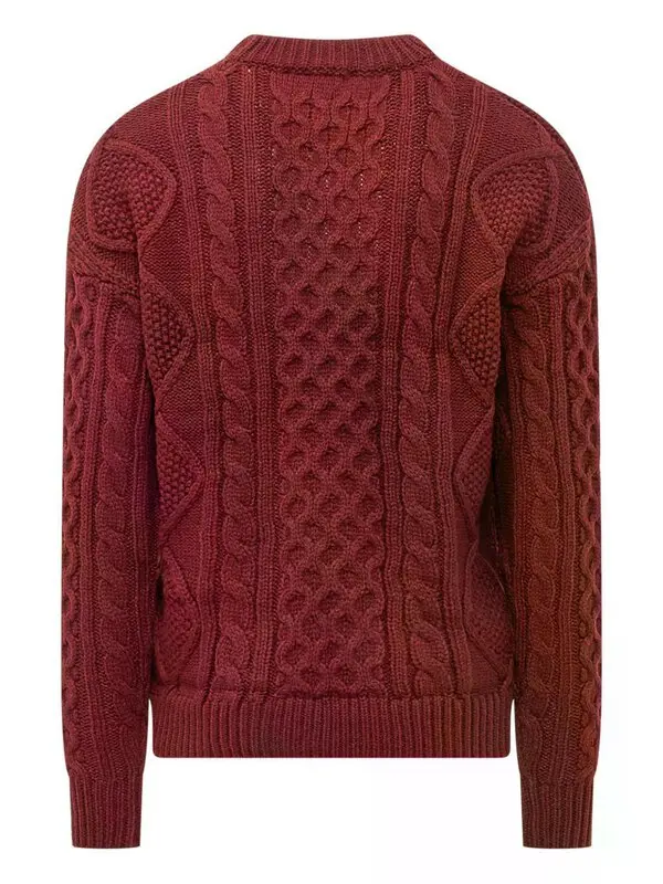 Gcds Embroidered Logo Cable Knit Jumper