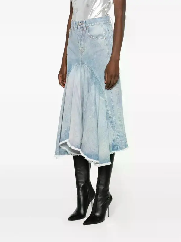 Vetements Godet Denim Midi Skirt