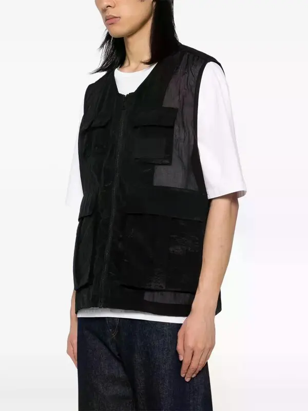 Calvin Klein Panelled Gilet With Zip Fastening And Cargo Pockets