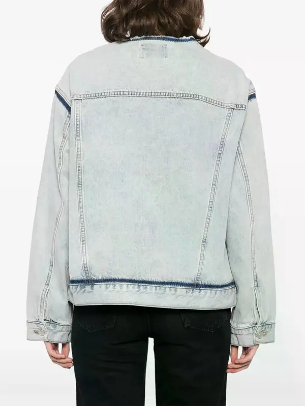 B+AB Denim Jacket With Contrast Stitching