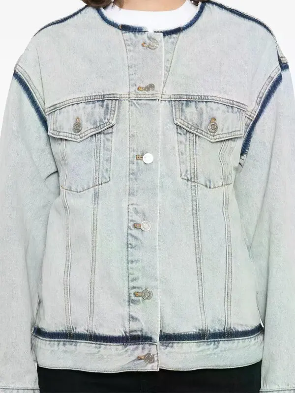 B+AB Denim Jacket With Contrast Stitching