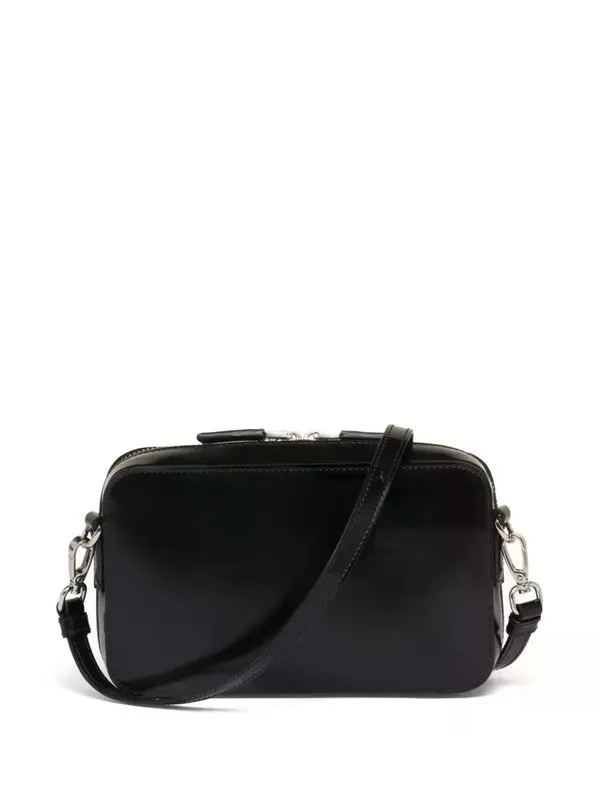 Prada Brushed Leather Crossbody Bag - Black