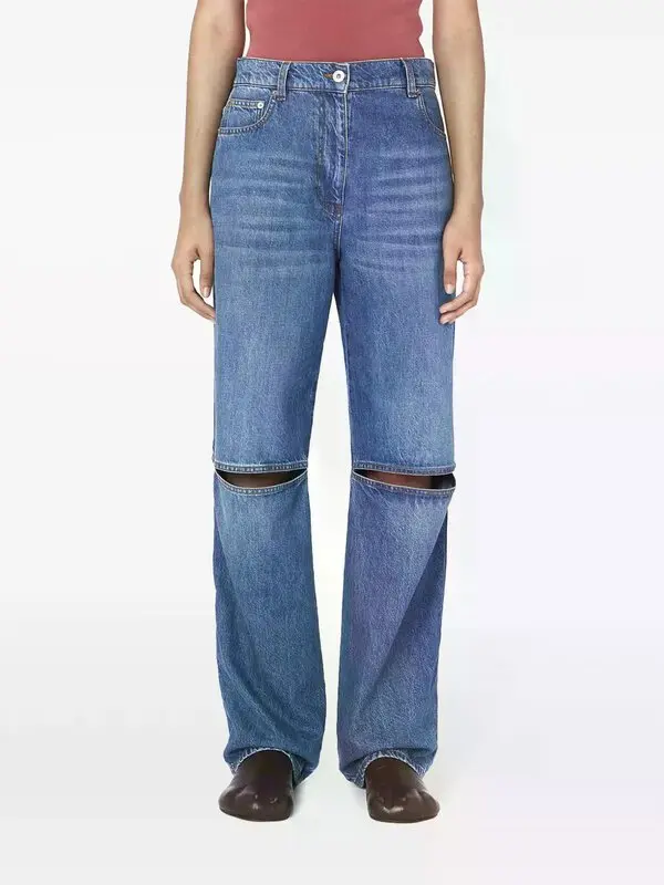 JW Anderson Cut-out Bootcut Jeans - Blue