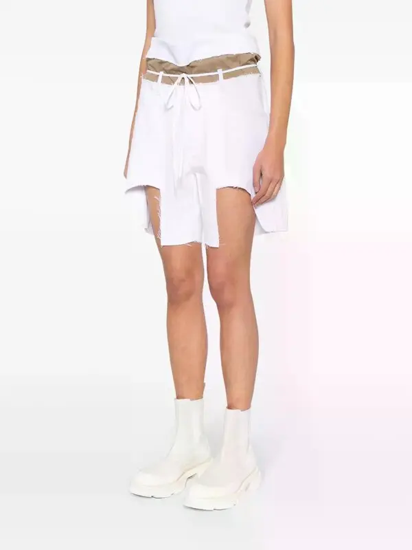 LITKOVSKA Asymmetric Layered Denim Shorts