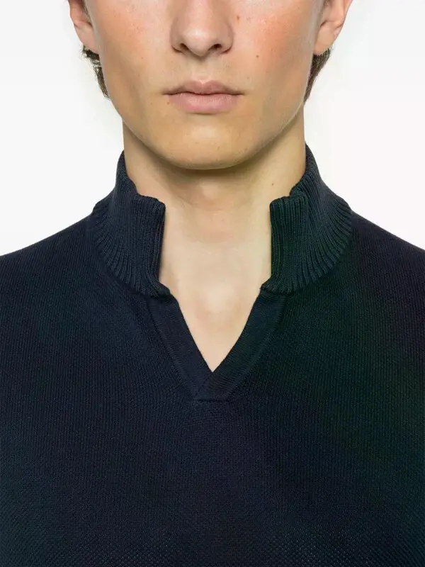 Fedeli Cotton V-neck Pullover
