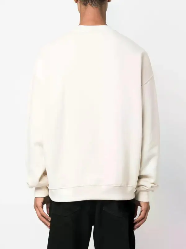 Axel Arigato Organic Cotton Crew Neck Sweatshirt With Logo Patch