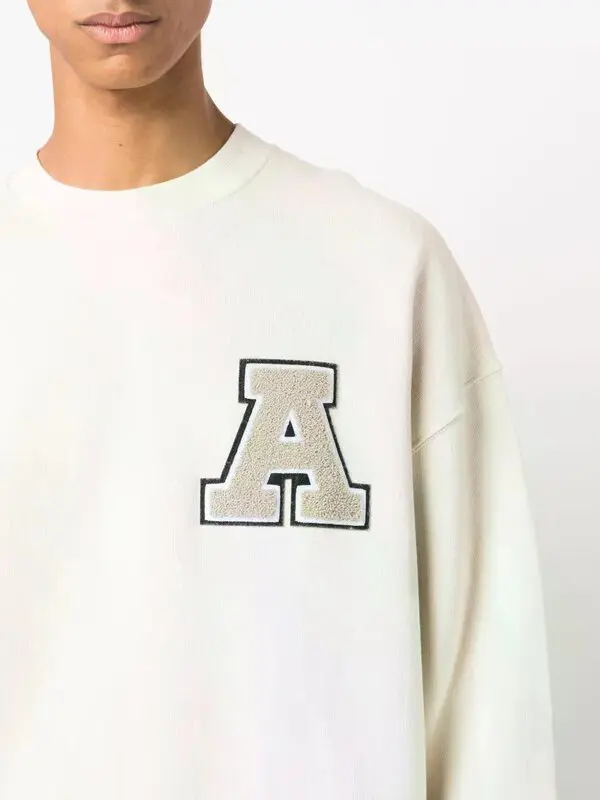 Axel Arigato Organic Cotton Crew Neck Sweatshirt With Logo Patch