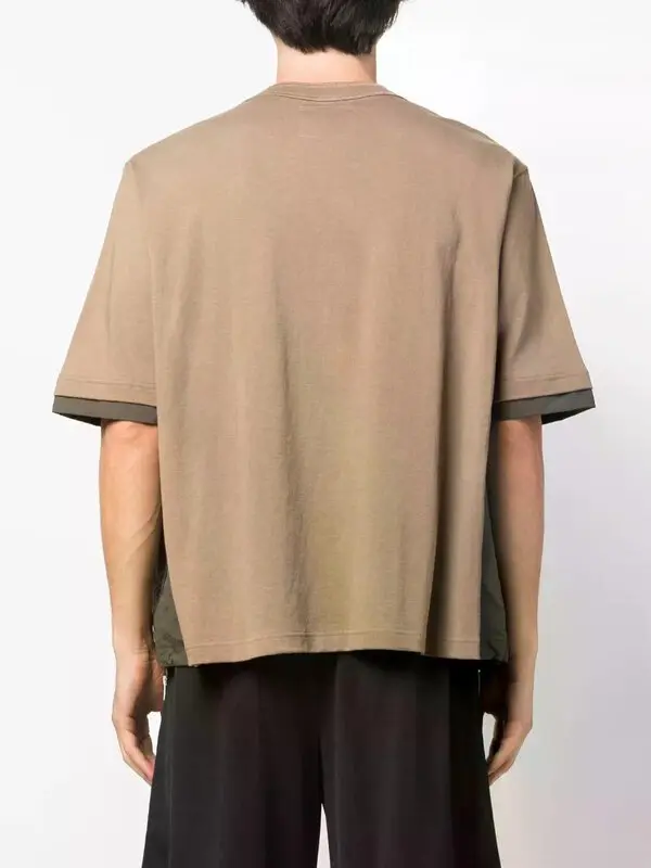Sacai Colour-block Cotton T-shirt