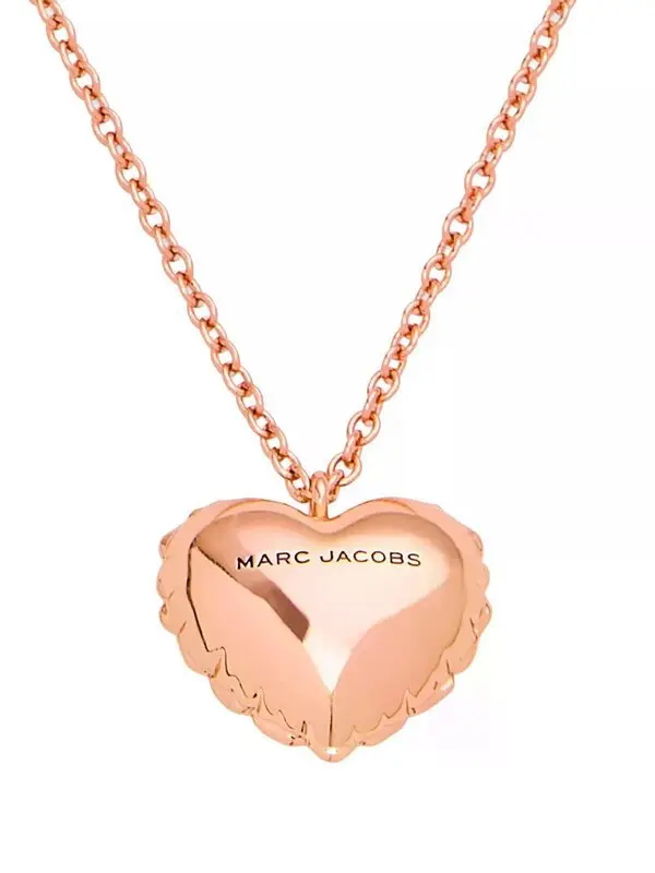 Marc Jacobs Rose Gold Balloon Heart Necklace - Pink