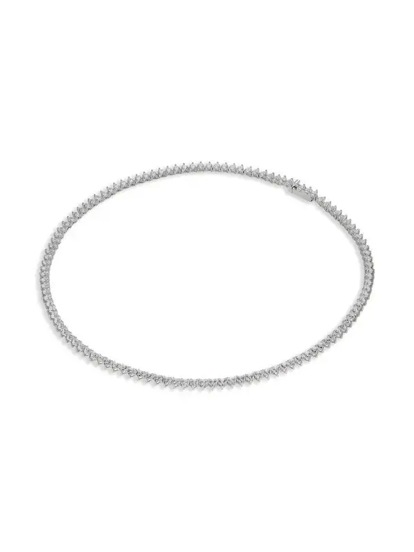 ANABELA CHAN 18kt White Gold Petite Eternity Heart Necklace - Silver