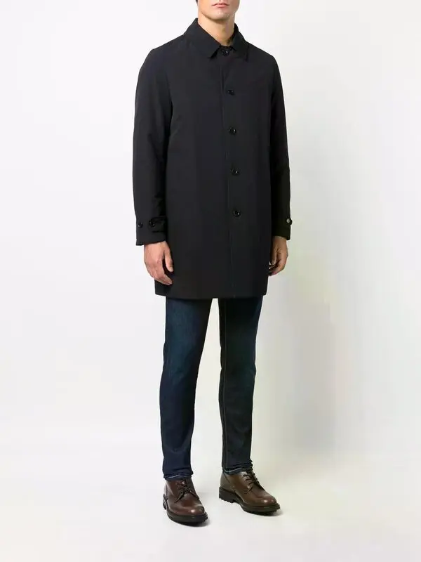 Aspesi Single-breasted Cotton-blend Coat