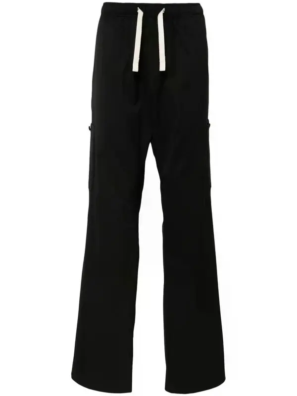 Palm Angels Drawstring-waist Wide-leg Trousers - Black
