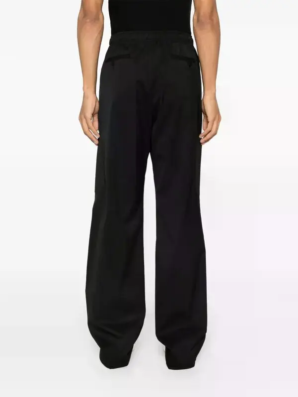 Palm Angels Drawstring-waist Wide-leg Trousers - Black