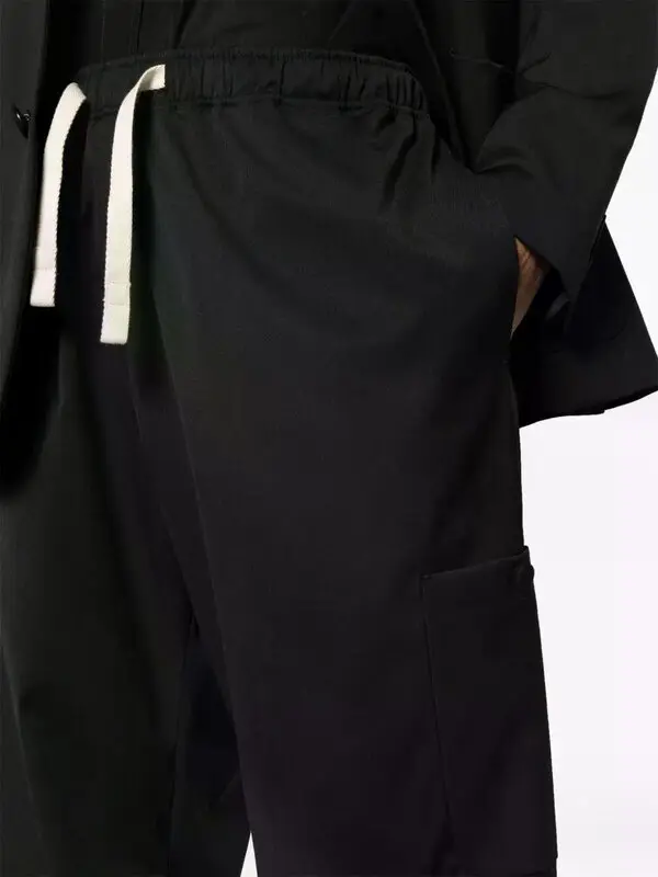 Palm Angels Drawstring-waist Wide-leg Trousers - Black