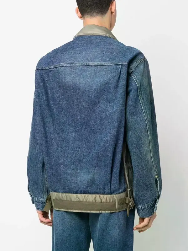 Sacai Contrasting-collar Denim Jacket
