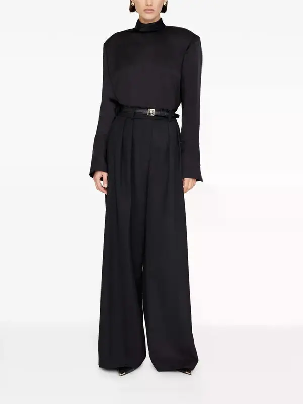 ANINE BING Josephine Silk Blend Blouse