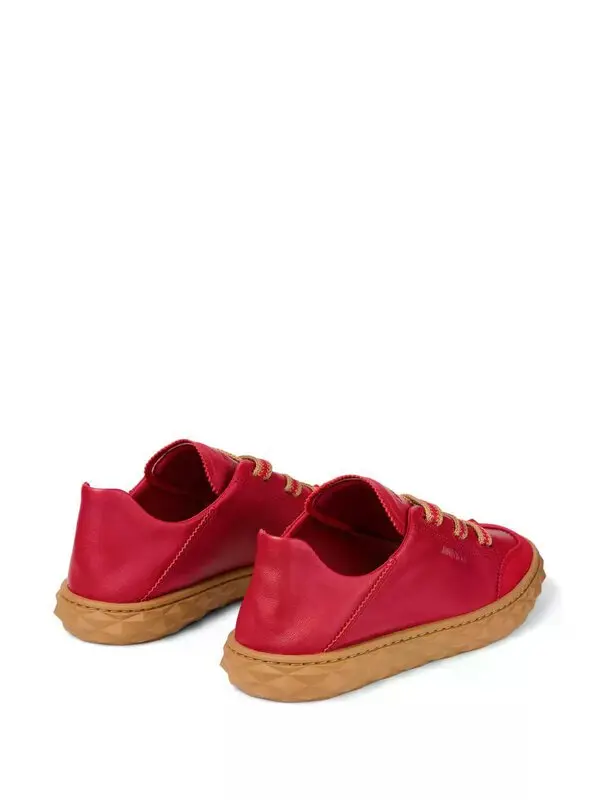 JIMMY CHOO Diamond Light Flex Leather Lace Up Sneakers