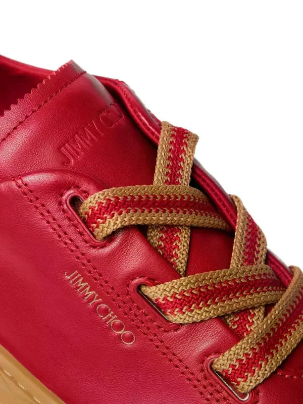 JIMMY CHOO Diamond Light Flex Leather Lace Up Sneakers
