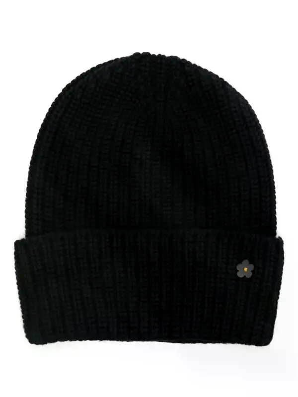 A PAPER KID Ribbed Beanie - Black