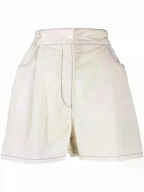 Sunnei Wide-leg Stitch-detail Shorts