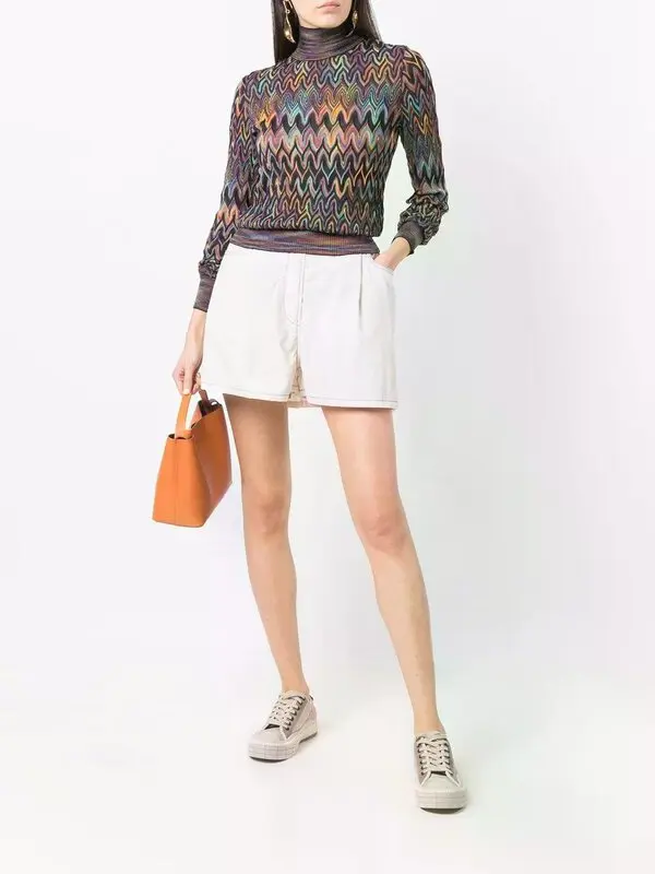 Sunnei Wide-leg Stitch-detail Shorts