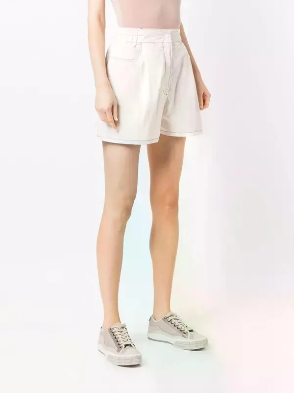Sunnei Wide-leg Stitch-detail Shorts