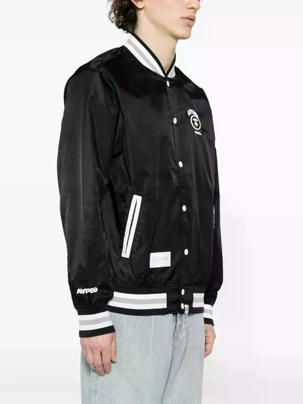 AAPE BY *A BATHING APE Striped Trim Bomber Jacket