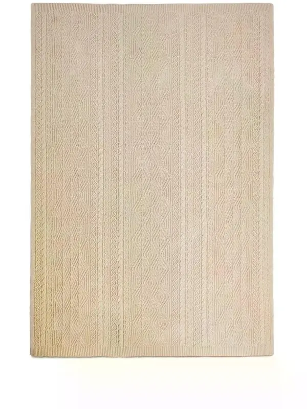 Ralph Lauren Geometric Pattern Cotton Blanket - Neutrals