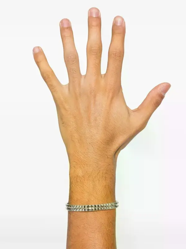 Le Gramme Pyramid-guilloche Bracelet - Silver