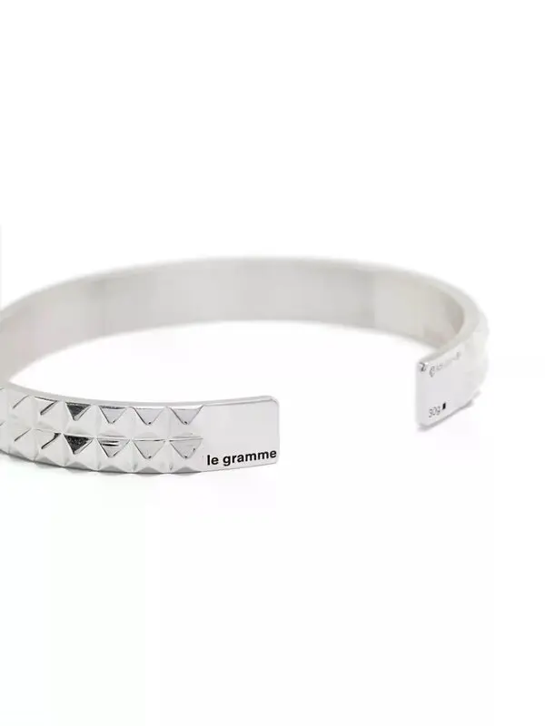 Le Gramme Pyramid Guilloché Cuff Bracelet