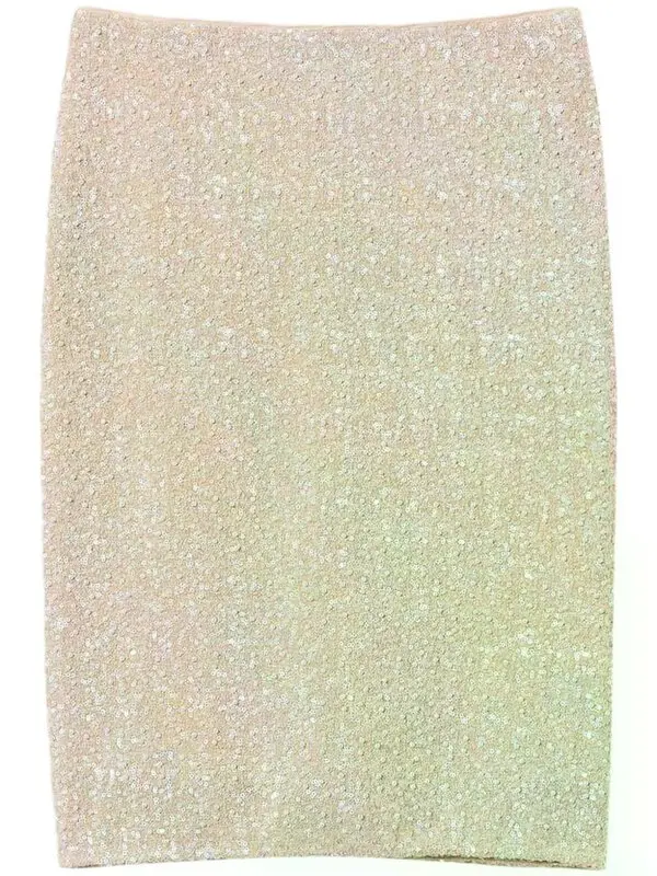 TWINSET Sequinned And Embellished Midi Skirt - Neutrals