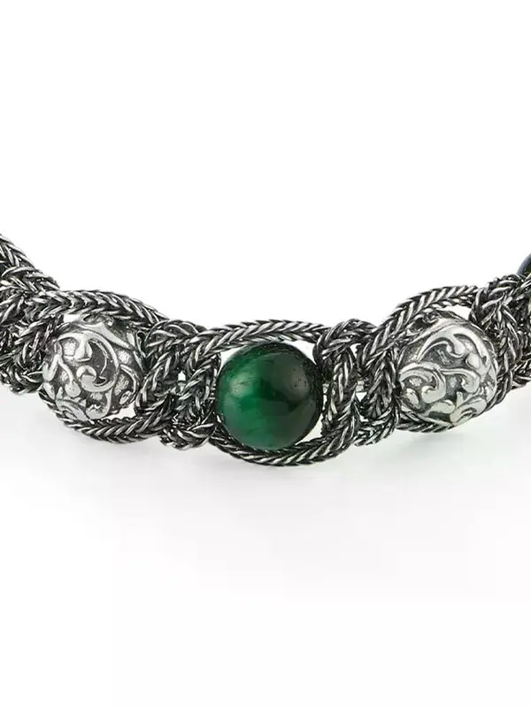 Emanuele Bicocchi Sterling Arabesque Shamballa Bracelet - Silver