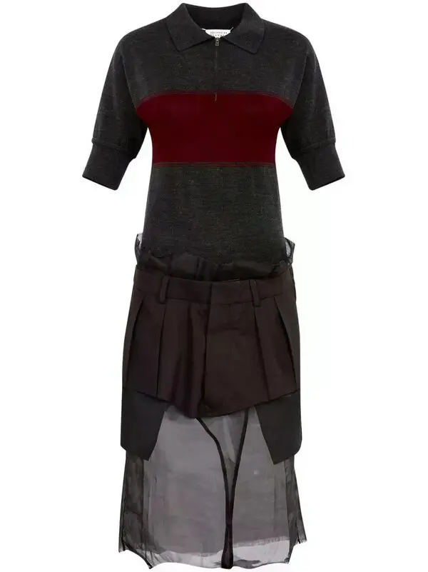 MAISON MARGIELA Cotton-wool Blend Midi Dress