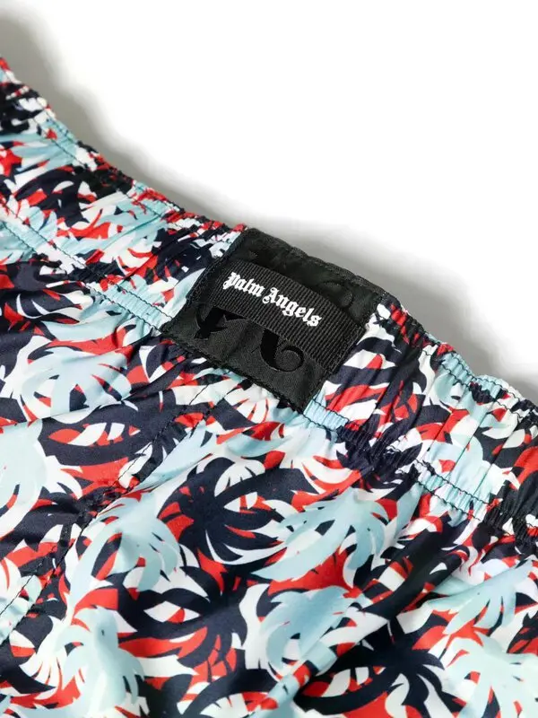 Palm Angels Palms Camo-print Swim Shorts - Blue