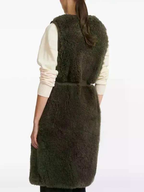 YVES SALOMON Belted Shearling Gilet