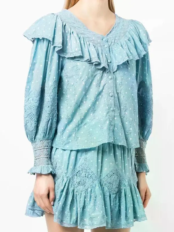 LoveShackFancy Bunnie Broderie-anglaise Blouse